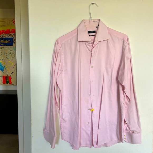 Hugo Boss | Shirts | Hugo Boss Pink Dress Shirt 42 6 12 | Poshmark